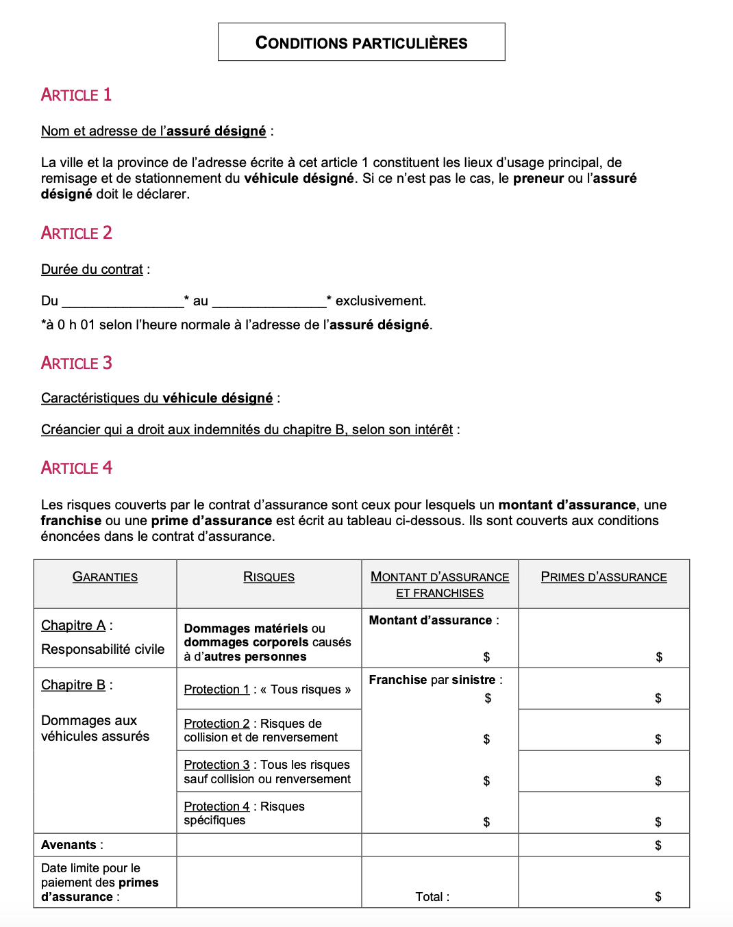 Comment lire et comprendre un contrat d'assurance au QuébecComparez 3 ...